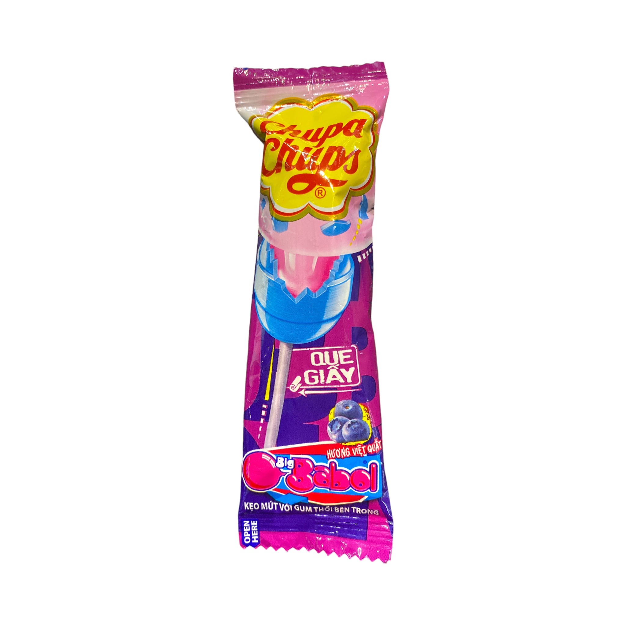 Chupa Chups Lollipops Filled Gum Blueberry - 12g – USA Bites