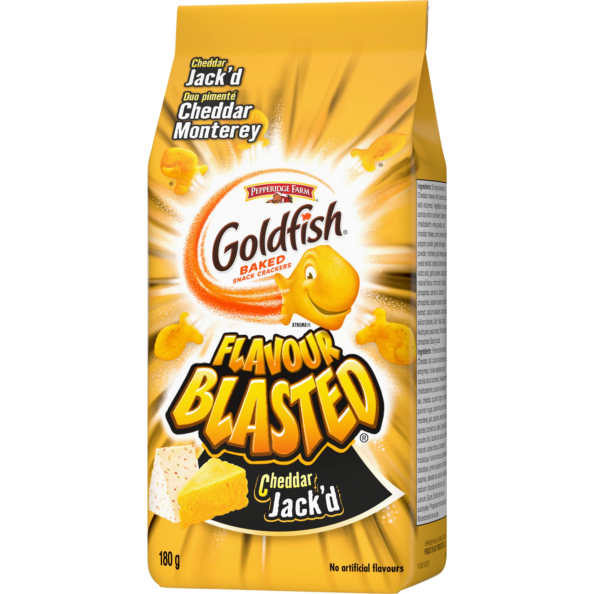 Gold Fish Cheddar Jacked Crackers USA- 180g [Canadian] – USA Bites
