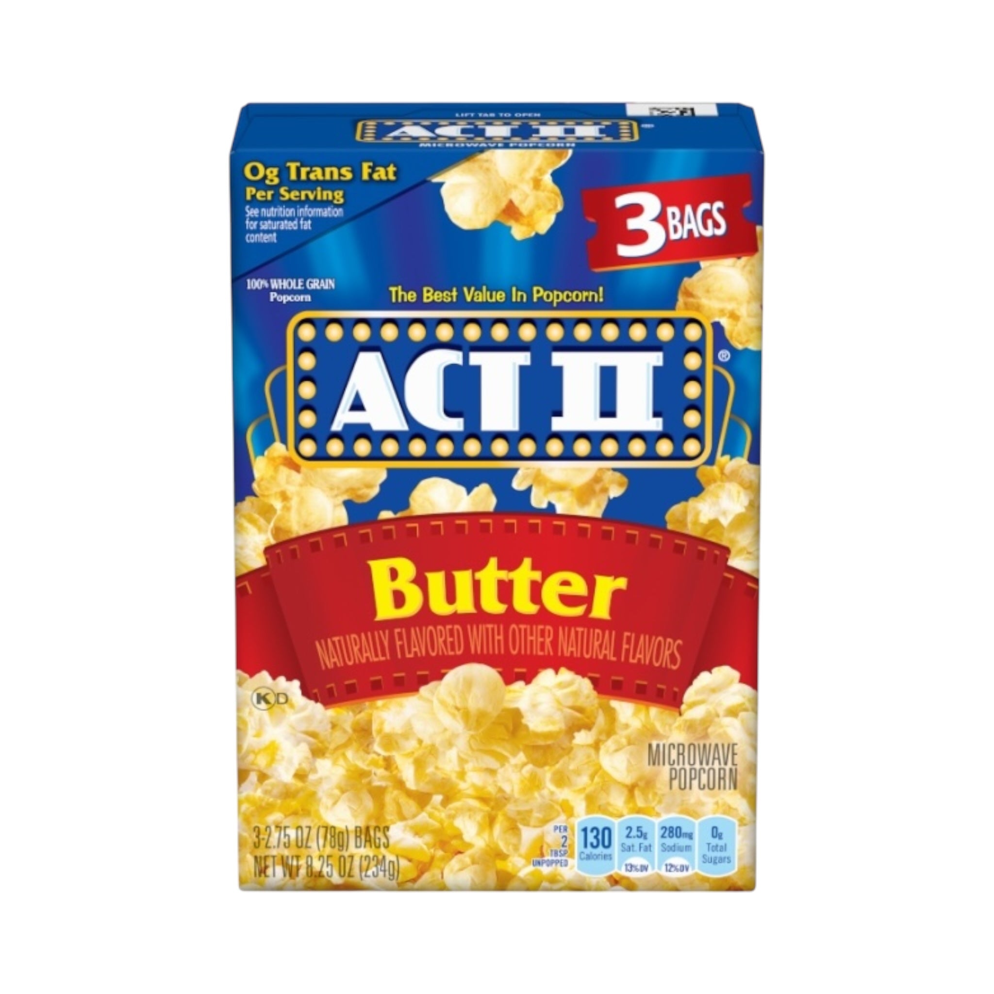 Act II Popcorn Butter 3pk - 2.75oz (78g) – USA Bites