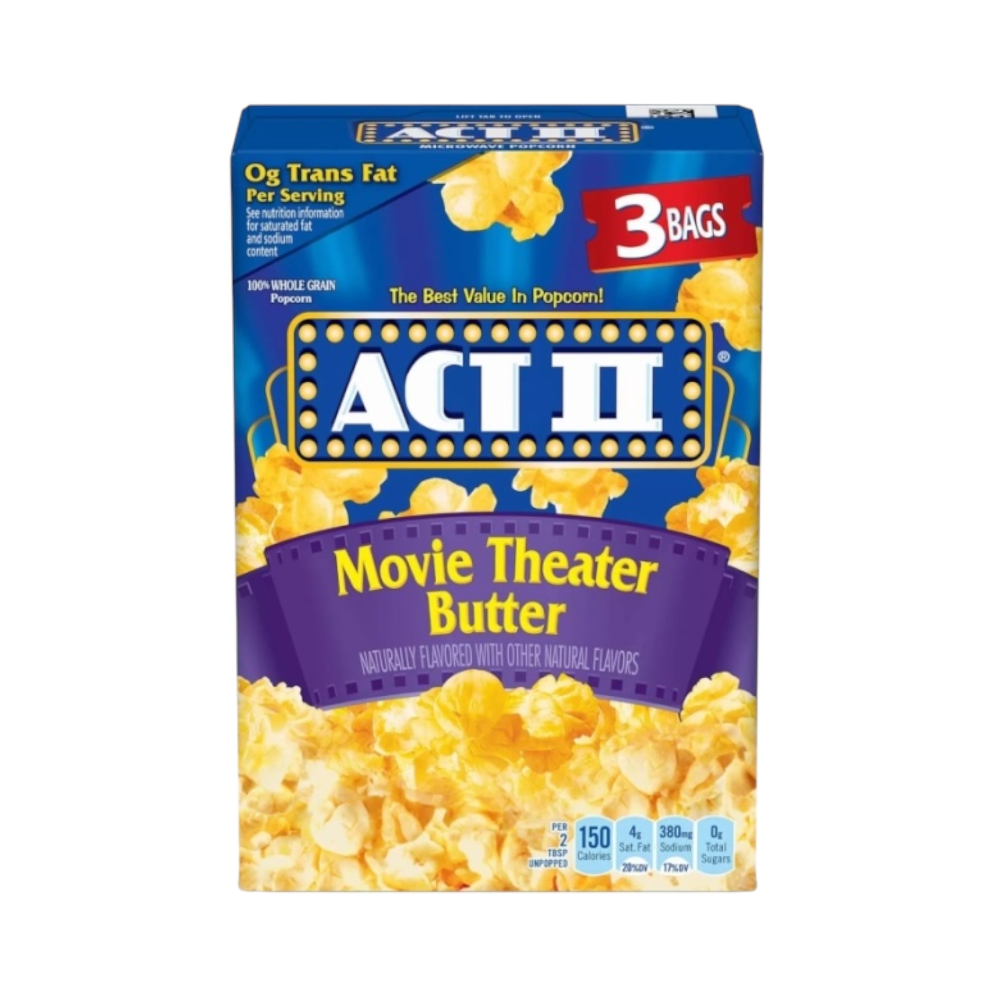 Act II Popcorn Movie Theater Butter 3pk - 2.75oz (78g) – USA Bites