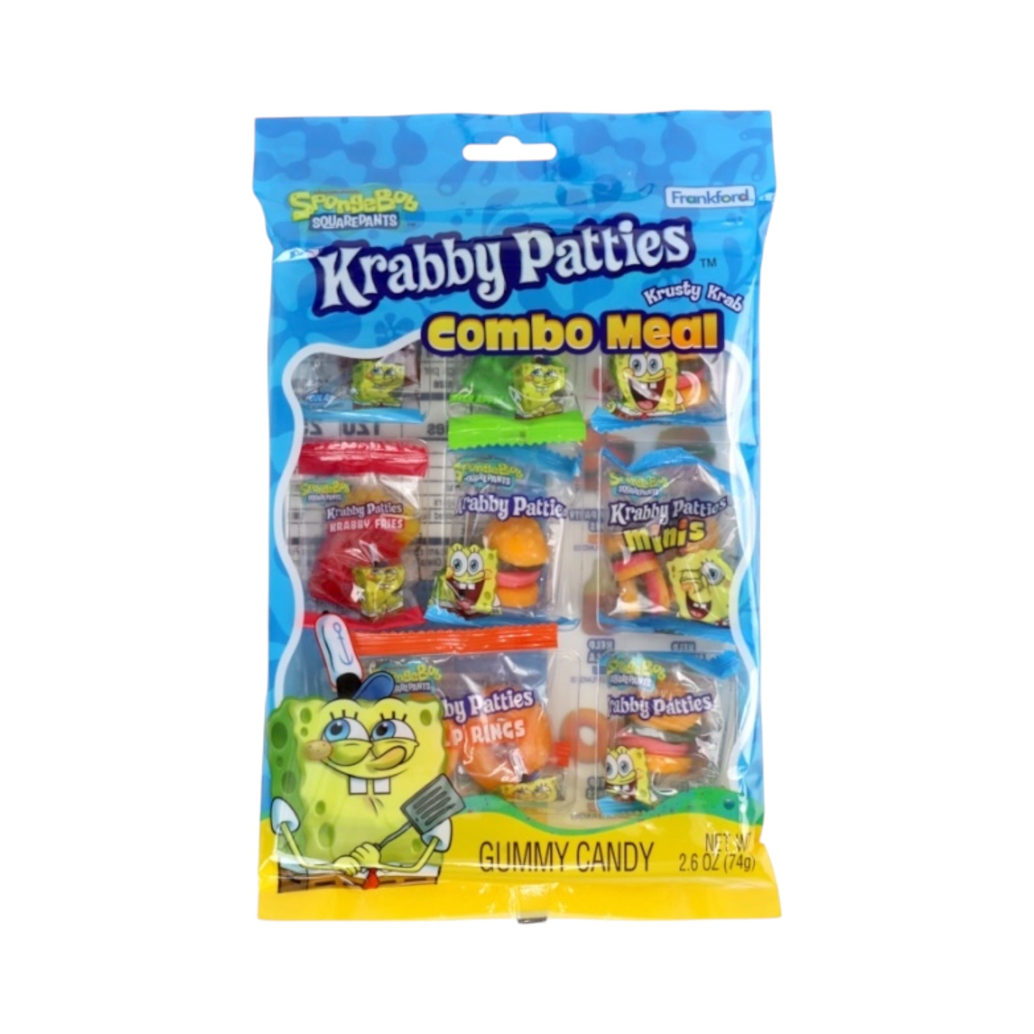 SpongeBob SquarePants Krabby Patty Gummy Combo Meal Tray - 2.6oz (74g ...