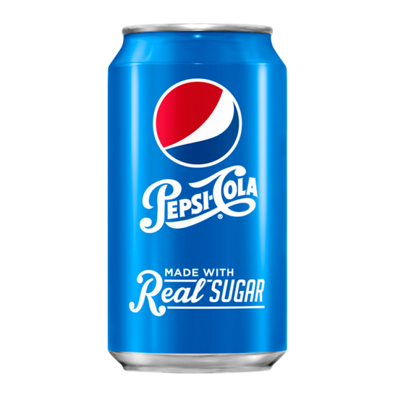 Pepsi Cola Made with Real Sugar (Throwback) 355ml Can – USA Bites