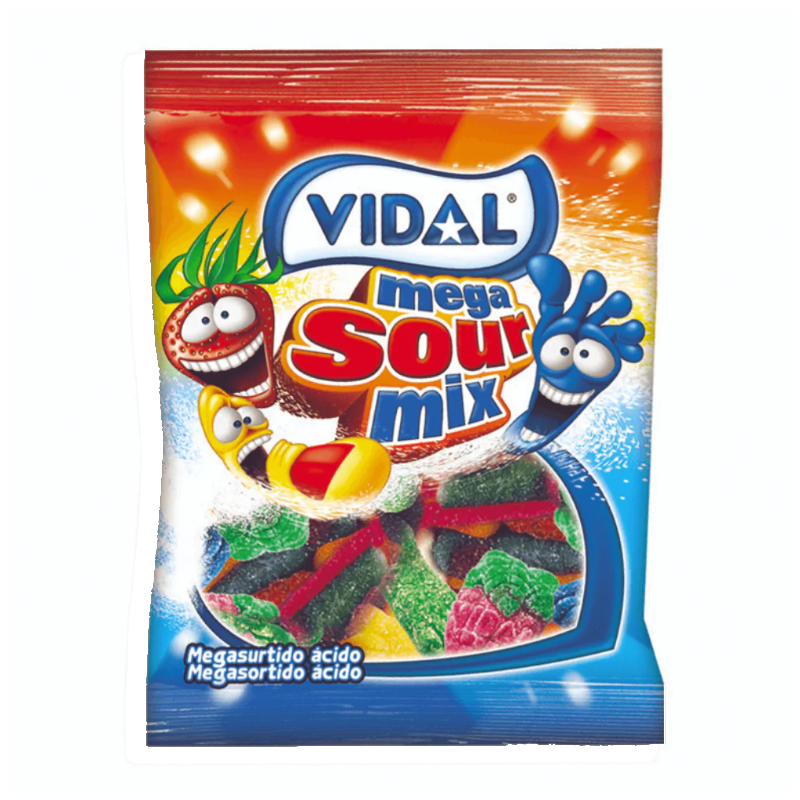 Vidal Mega Sour Mix - 90g – USA Bites